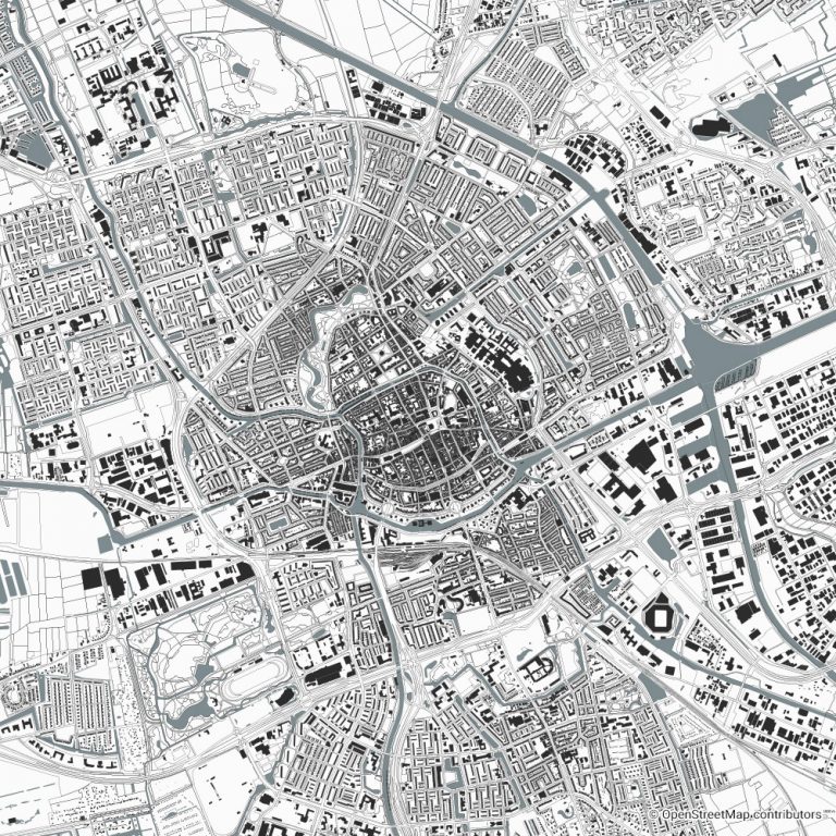 Groningen figure-ground diagram & city map FIGUREGROUNDS