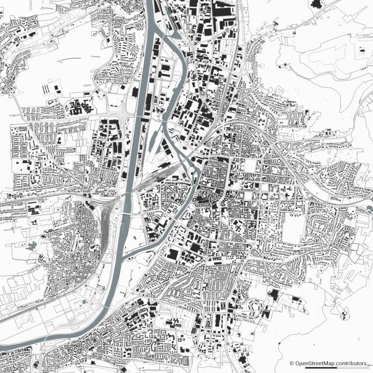 Heilbronn figure-ground diagram & city map FIGUREGROUNDS