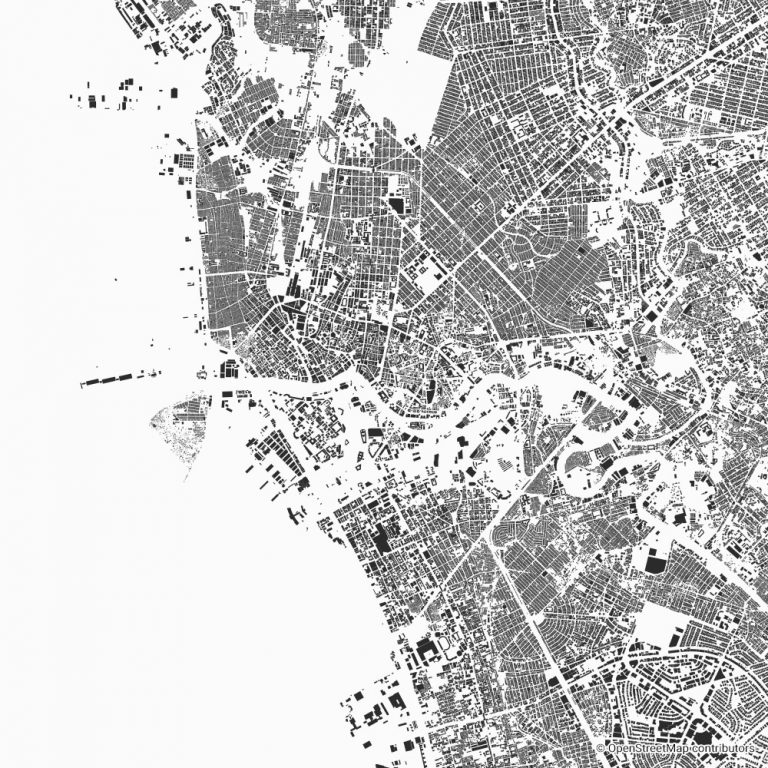 Dhaka figure-ground diagram & city map FIGUREGROUNDS