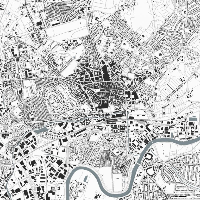 Nottingham figure-ground diagram & city map FIGUREGROUNDS