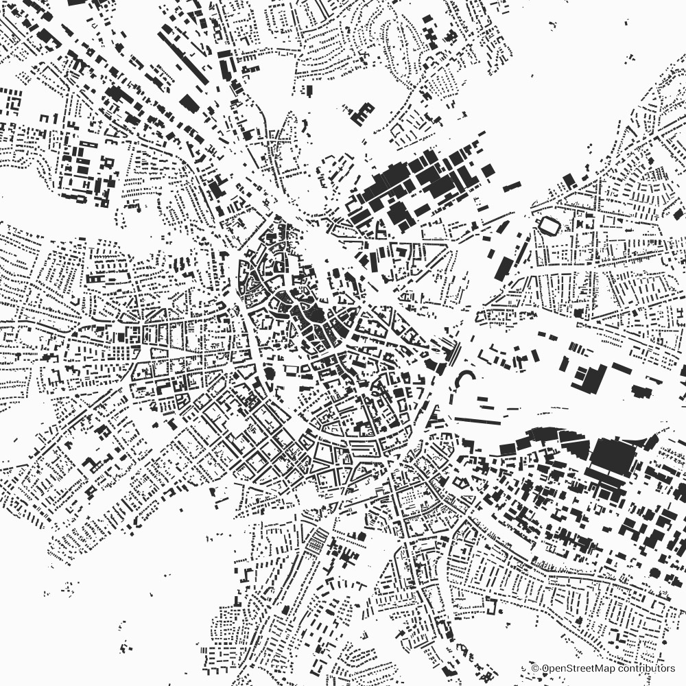 Osnabrück figure-ground diagram & city map FIGUREGROUNDS