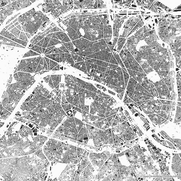 Paris figure-ground diagram & city map FIGUREGROUNDS