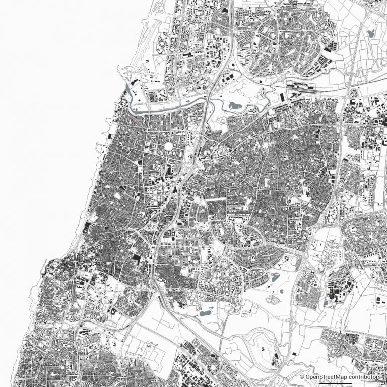 Tel Aviv figure-ground diagram & city map FIGUREGROUNDS