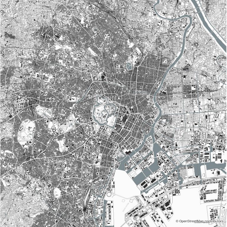 Tokyo figure-ground diagram & city map FIGUREGROUNDS