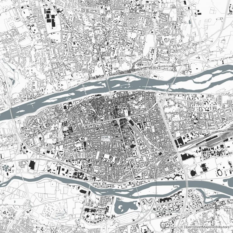Tours figure-ground diagram & city map FIGUREGROUNDS