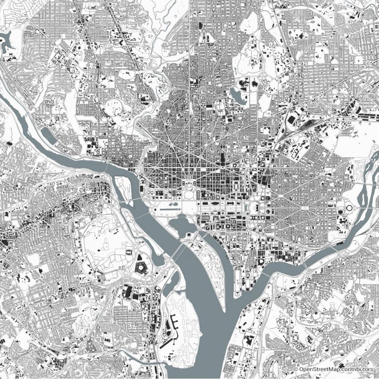 Washington DC figure-ground diagram & city map FIGUREGROUNDS